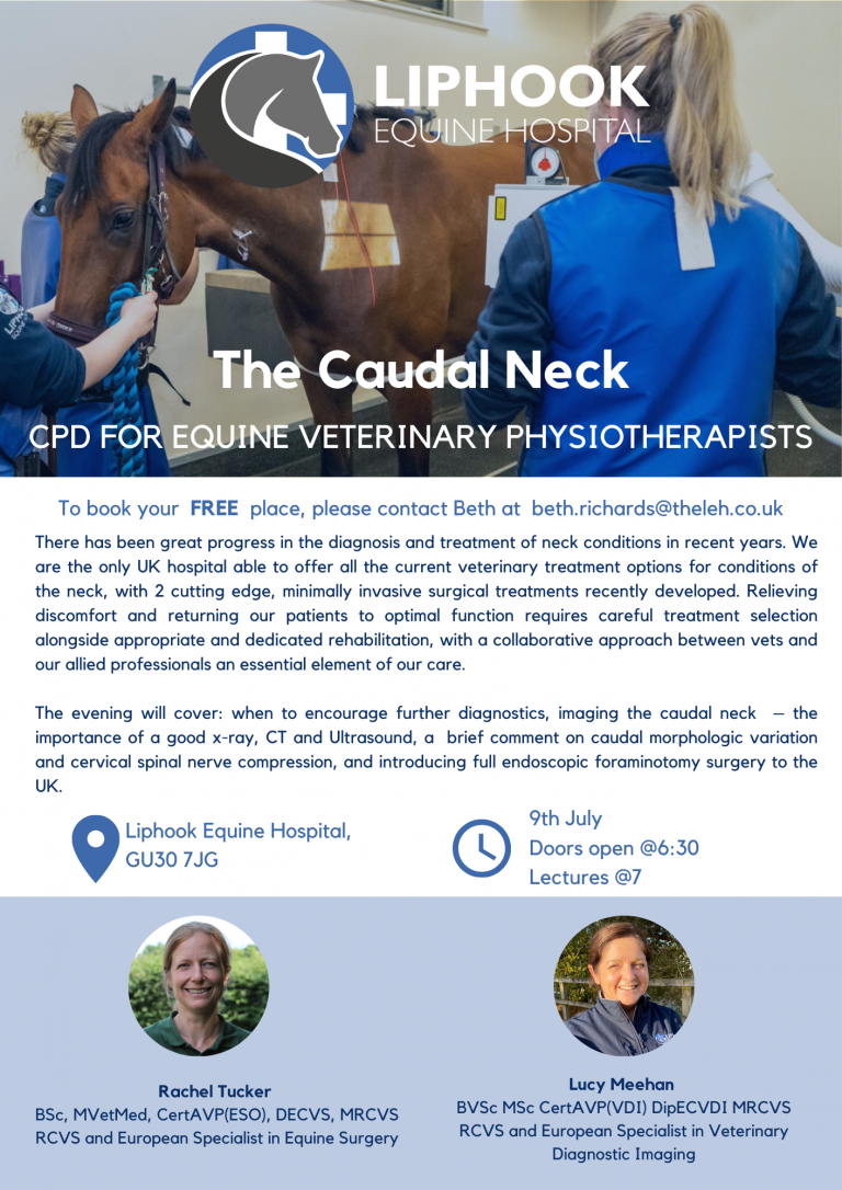 FINAL Veterinary physiotherapy CPD - Liphook Equine Hospital